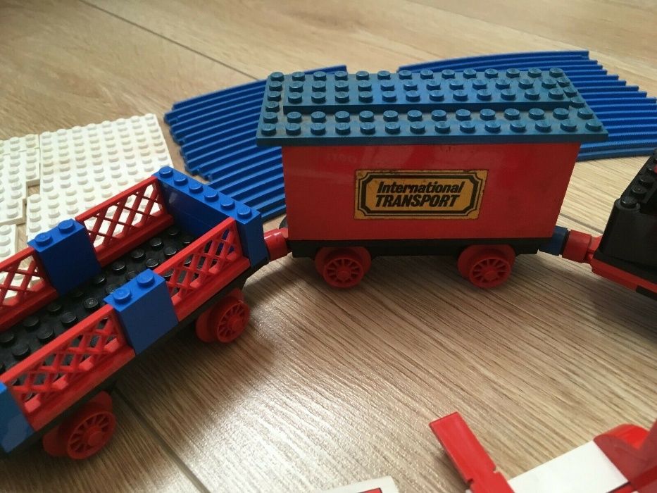 LEGO 181 TRAIN WAGON international transport RAILS 4,5V pociag 1972r ...