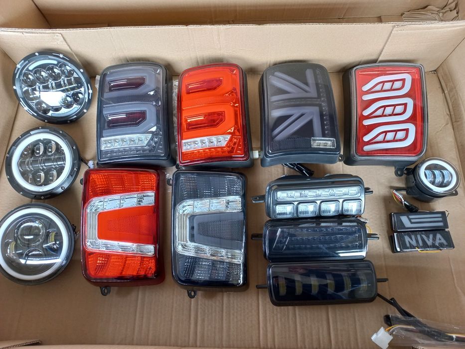 Лэд фары подфарники стопы повороты зеркала на ниву 2121=214: 2 900 грн. - Задні фари Харків на Olx