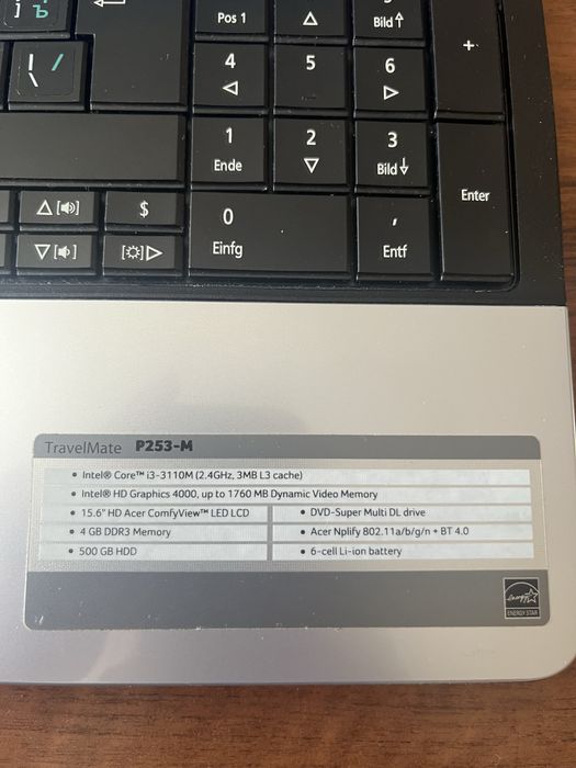 Ноутбук Acer travelmate p253-m: 1 500 грн. - Ноутбуки Харків на Olx
