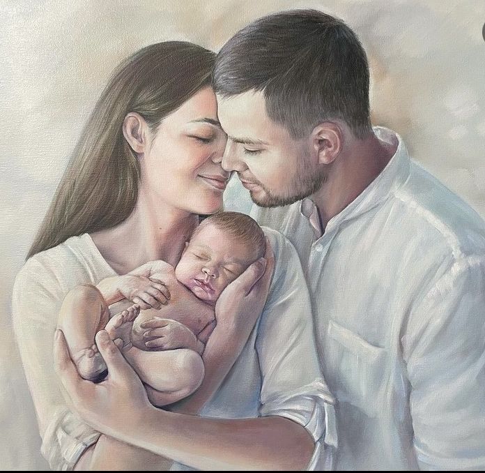 Картина на замовлення Портрет Малюнок фарбами 2 000 грн Живопис Дрогобич на Olx