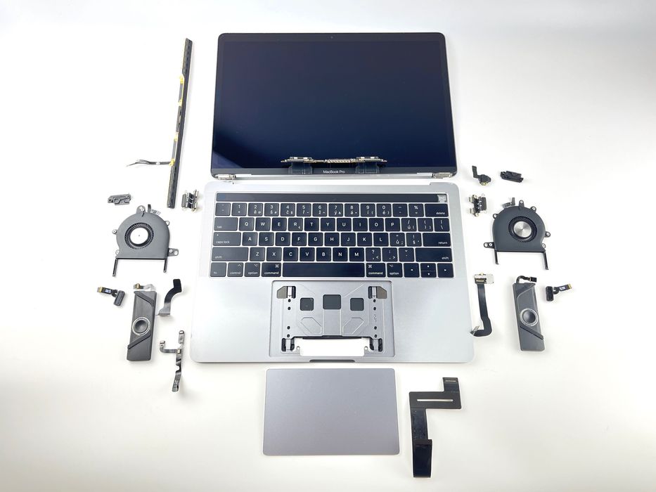 MacBook Pro A1706 Matryca Klawiatura Wentylator Taśma Głośnik Gniazdo ...