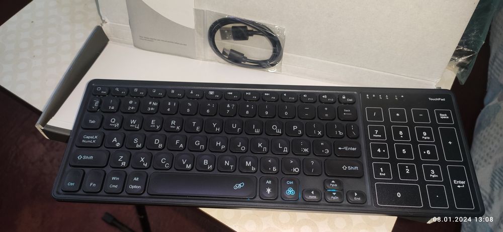 Беспроводная Bluetooth клавиатура Seen Da с сенсорн. цифр. клавиатурой ...