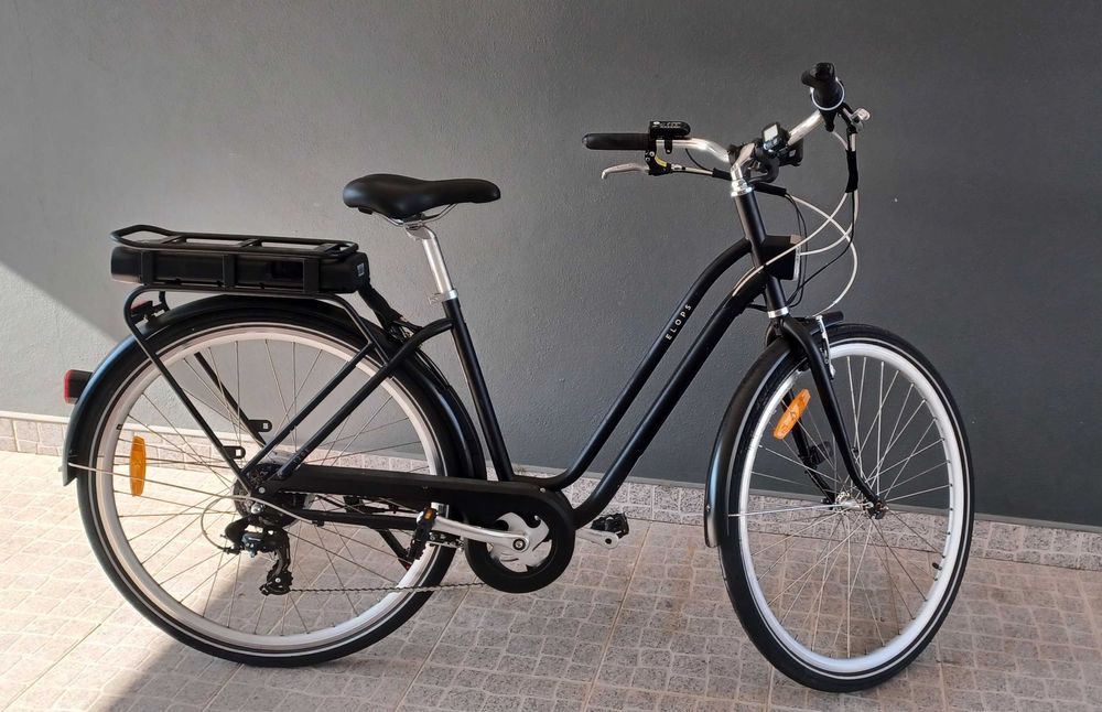 Bicicleta elétrica Elops 120E + capacete de oferta Alvarelhos E Guidões ...