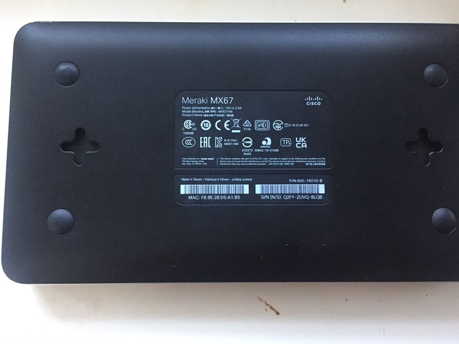 Межсетевой экран Cisco Meraki mx67: 10 000 грн. - Периферійні пристрої ...