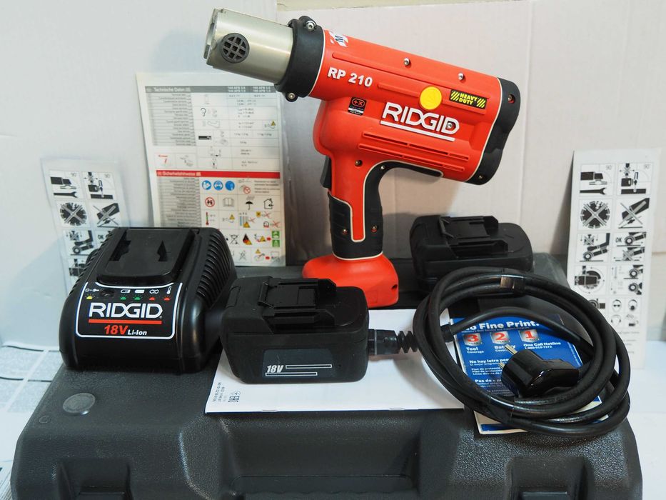 RIDGID RP 210 prasa zaciskarka MINI aku 18v adapter 230v viega Bąkówka ...
