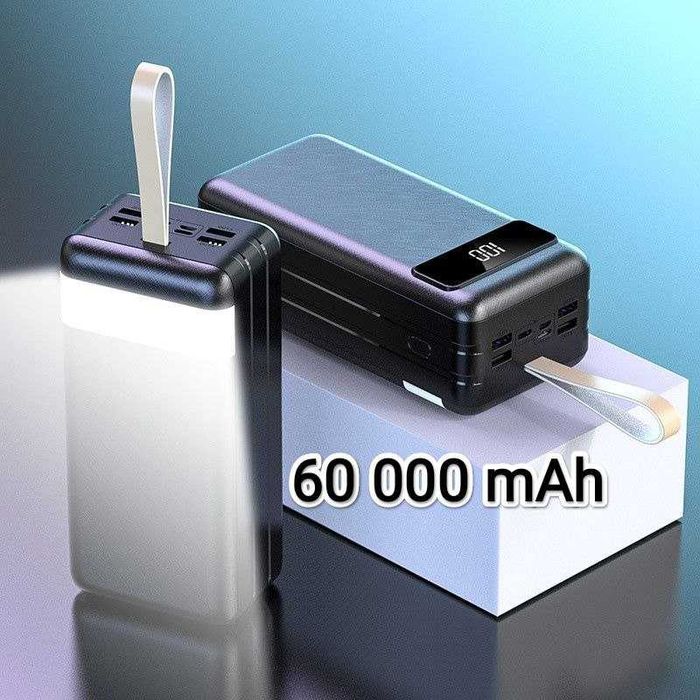 Power Bank 60000 mah 4xUSB з фонариком Повербанк Павербанк з ліхтарем ...