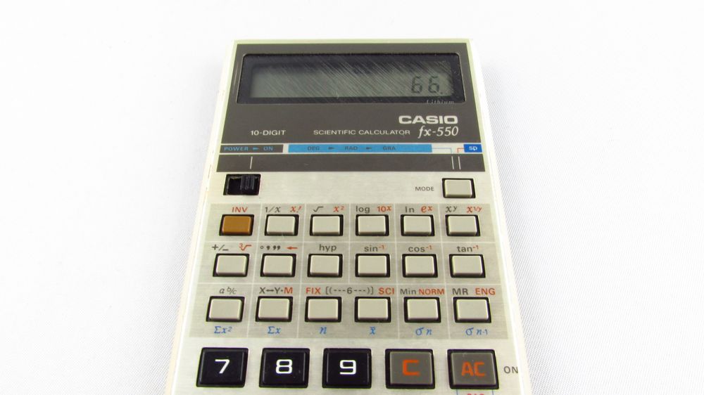 CASIO - FX-550 Scientific Calculator Kalkulator naukowy 1981 r ...