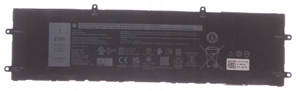 Bateria DELL Alienware X15 R1 R2 X17 R1 R2 Inspiron 16 7620 DWVRR ...