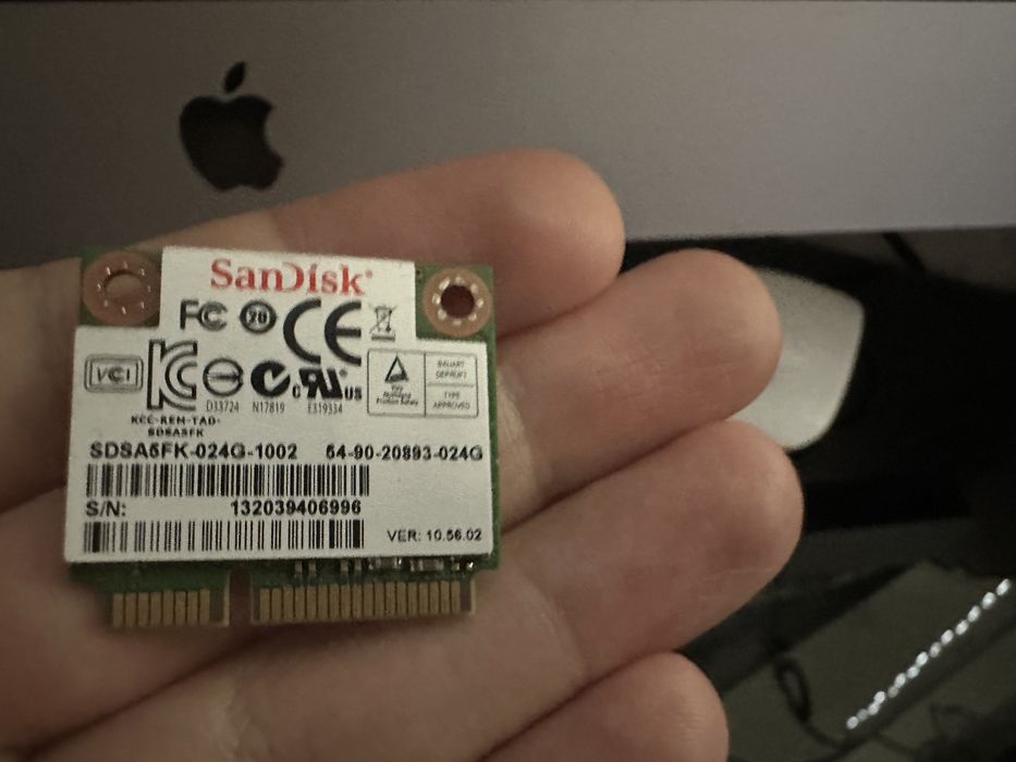 Твердотельный SSD накопитель 24 ГБ SanDisk mSATA для Кеш памяти: 300 ...
