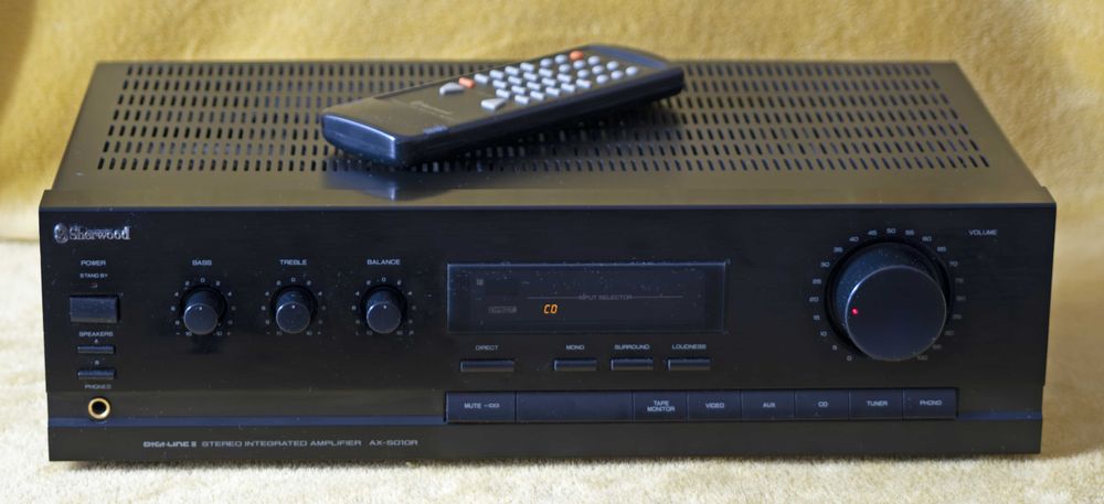 Wzmacniacz Sherwood AX-5010R (2 x 80 W, 8 Ω) z pilotem Siemianowice Śląskie • OLX.pl