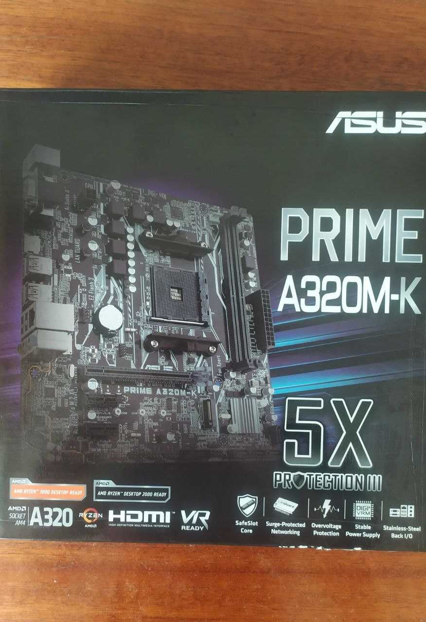 Комплект:Материнская плата ASUS PRIME A320M-K + Процессор Ryzen 5 1600: ...