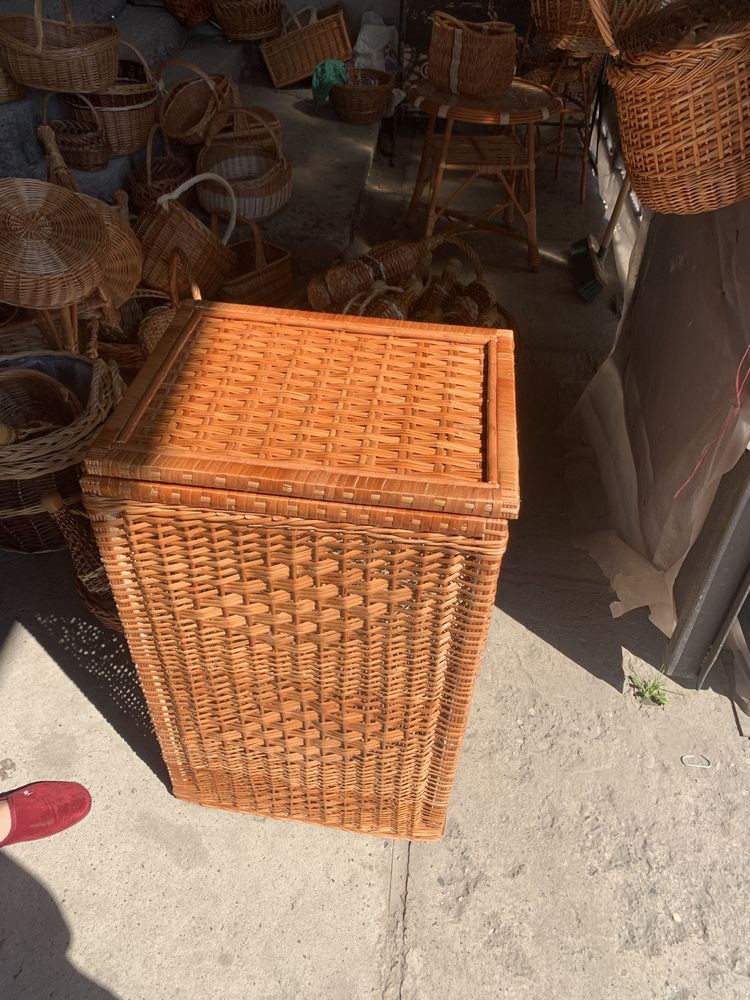 Корзина для білизни кошик ящик з кришкою з лози: 500 грн. - Меблі для ...