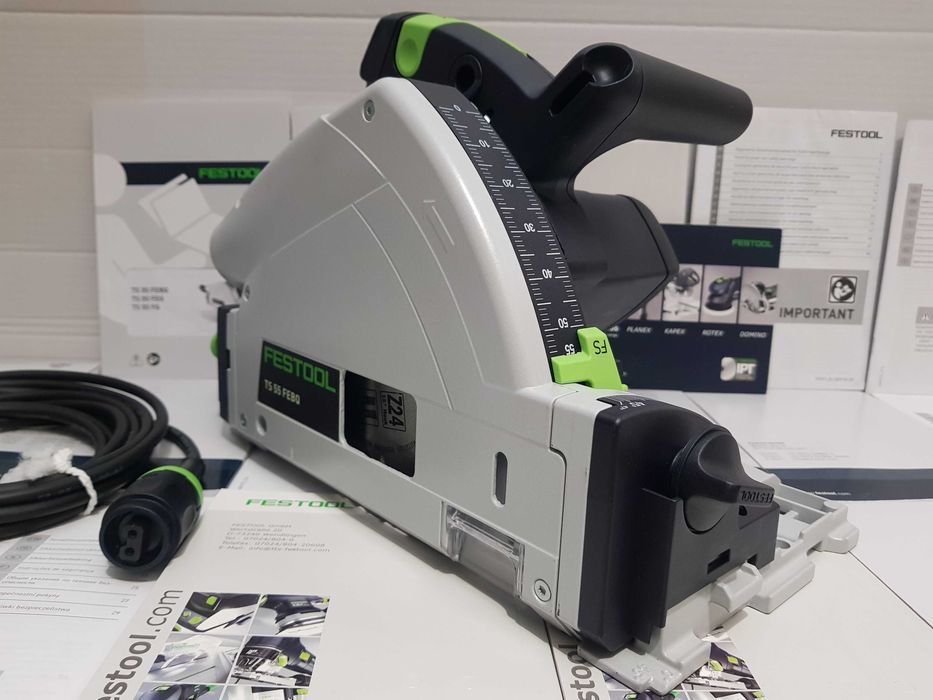 FESTOOL TS 55 FEBQ pila zaglebiarka pilarka +kabel Nowa Germany 1200w ...