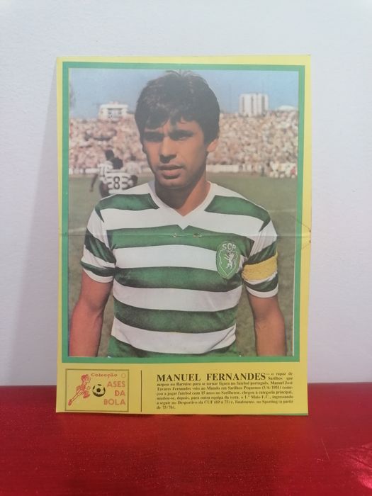 Poster antigo jogador Manuel Fernandes do Sporting Clube Portugal ...