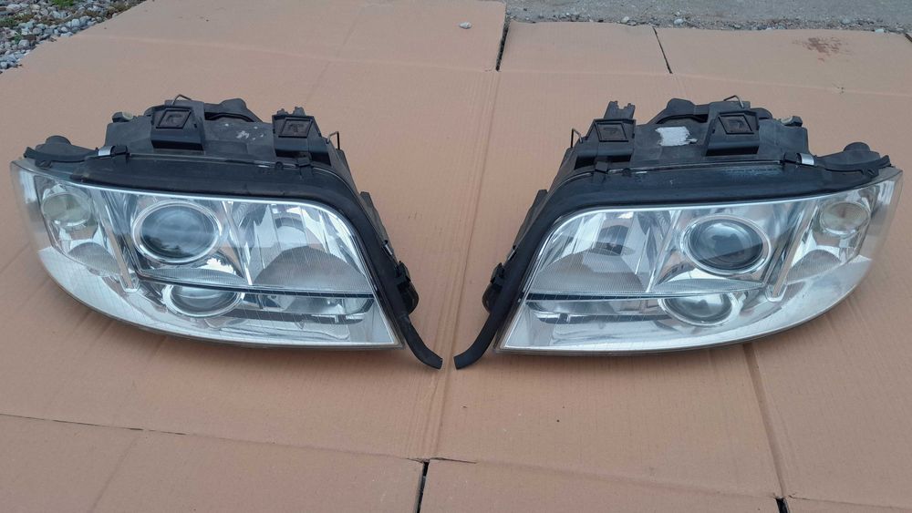 Lampy przednie reflektory przód lewa + prawa Bi-xenon AUDI A6 C5 LIFT ...