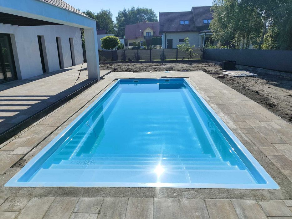 Basen ogrodowy, wkopywany 9,6 x 3,7 m poliestrowy PRODUCENT Kielce • OLX.pl