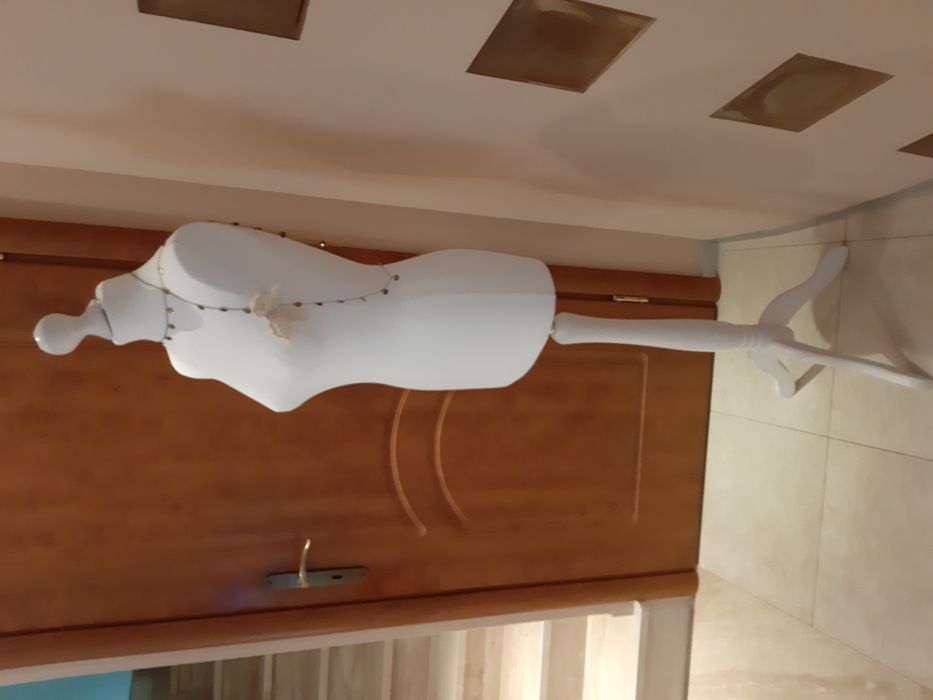 Manekin krawiecki dekoracyjny biały celebrytka vintage ozdobiony Łódź ...