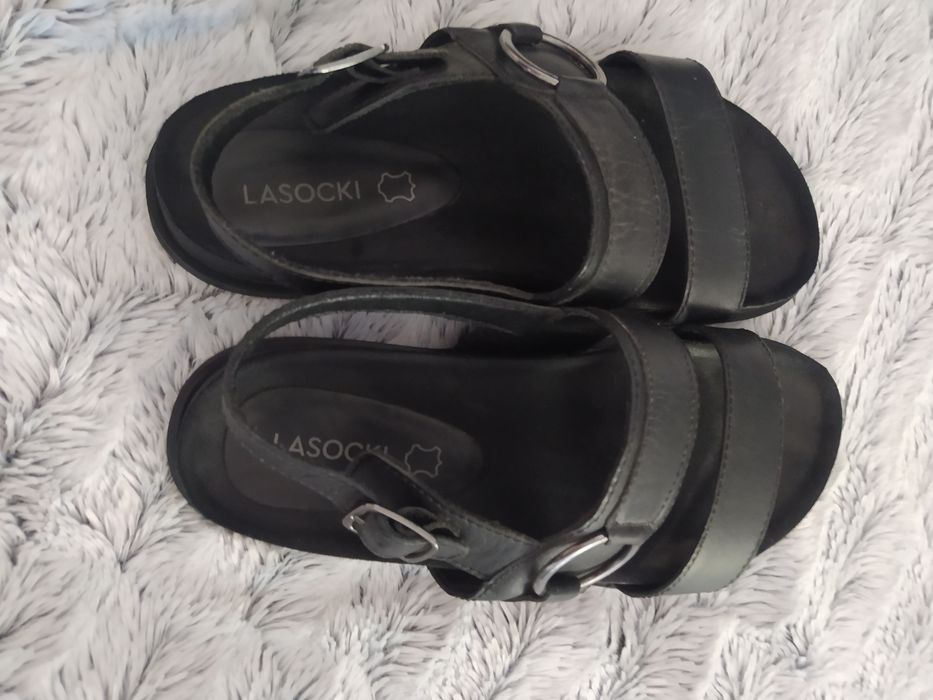 Sandały damskie skórzane Lasocki 39 Łęgowo • OLX.pl