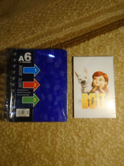 Блокноты:Note Book A6 (150Х115) 120 листов; Bolt B7 (130Х85) 30 листов ...