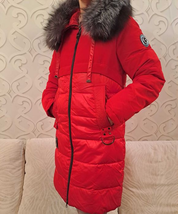Жіноча зимова куртка з хутром чорнобурки Jarius, розмір 48 L: 1 900 грн ...