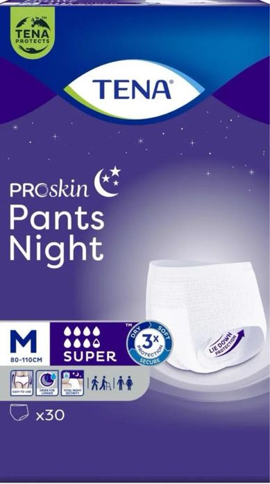 Pantsy tena M chłonność super night 2x30 Szt Poznań Grunwald • OLX.pl