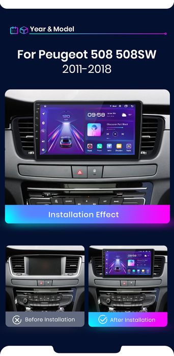 Radio nawigacja PEUGEOT 508 Gps ANDROID Radom • OLX.pl
