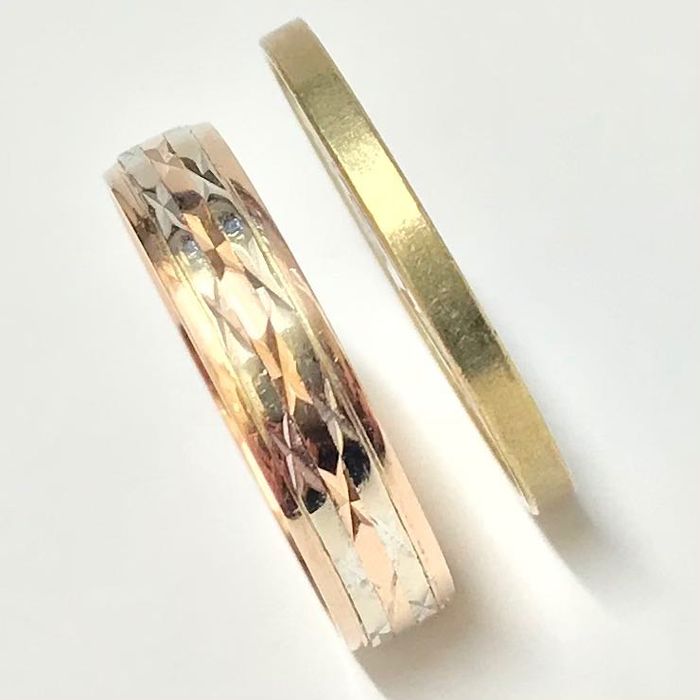 Złota OBRĄCZKA męska 585 14K cudownie ZDOBIONA r20 Warszawa Praga ...