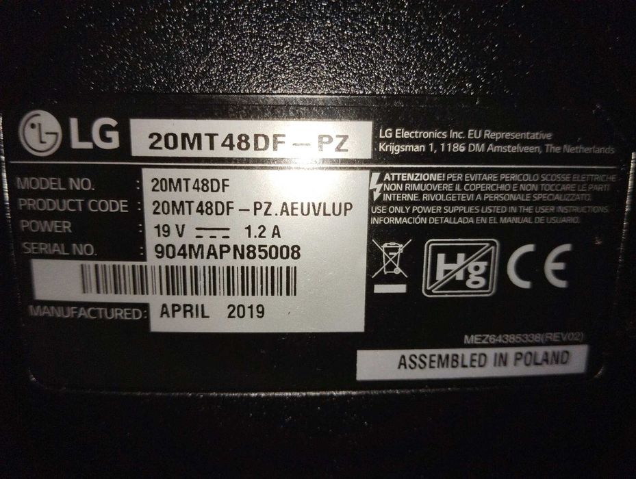 TV LG 20MT48DF 20” - Nao é SMART - Conector HDMI com mal contato Oeiras ...