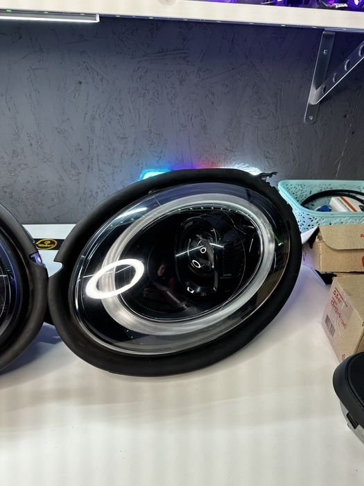 Фары фари Mini Cooper f54 f55 f56 f57 black Full led купер лед чорні ...