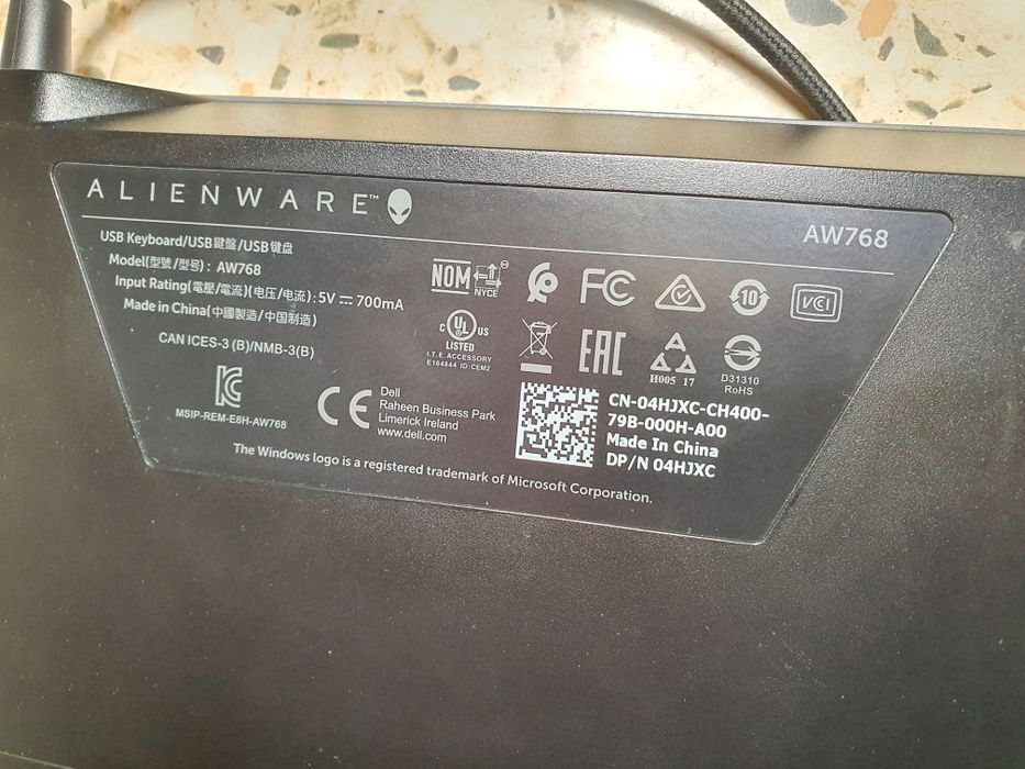 Механічна клавіатура Alienware AW768: 2 035 грн. - Периферійні пристрої ...