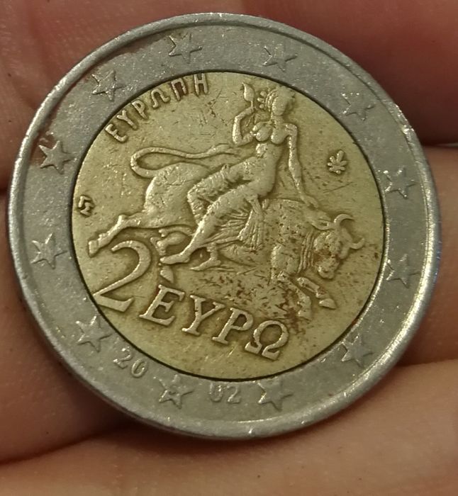 Moeda de 2€ da Grécia 2002 rara São Domingos de Rana • OLX.pt