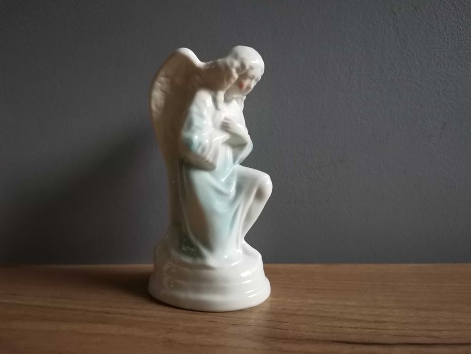 Stara figurka Anioł Śląski porcelana Jan Jezela Katowice PRL - unikat ...