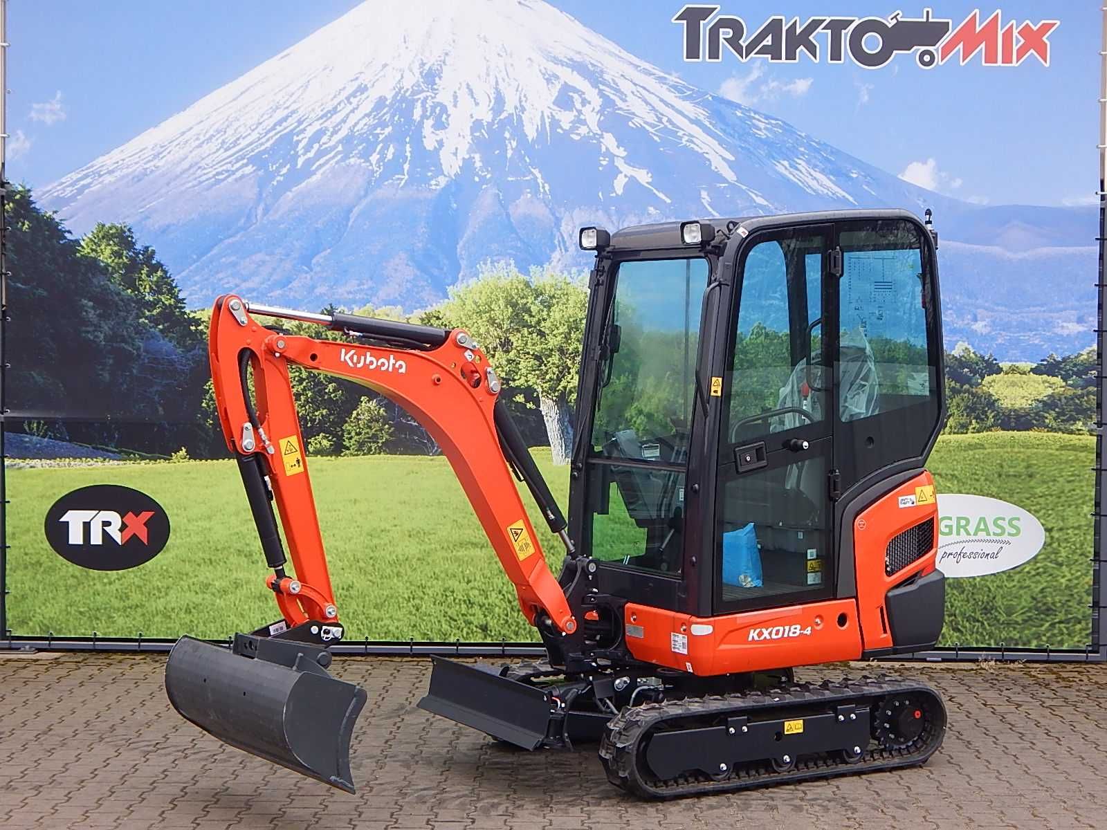 Kubota KX018-4 mini koparka gąsienicowa z kabiną KX18 samojezdna ...