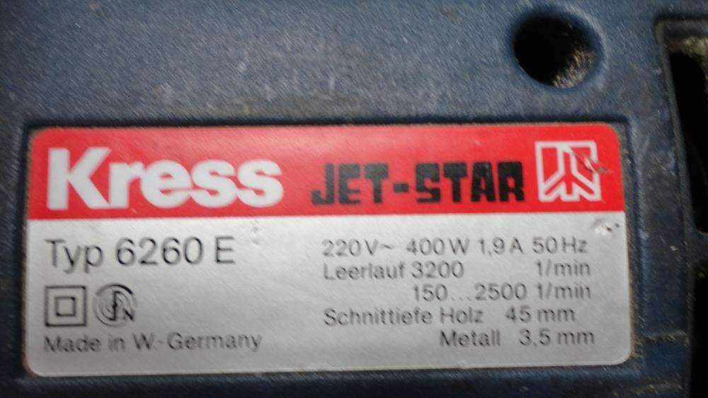 Электролобзик " Kress JET-STAR, Typ 6260E/400W"! Германия!: 1 500 грн ...