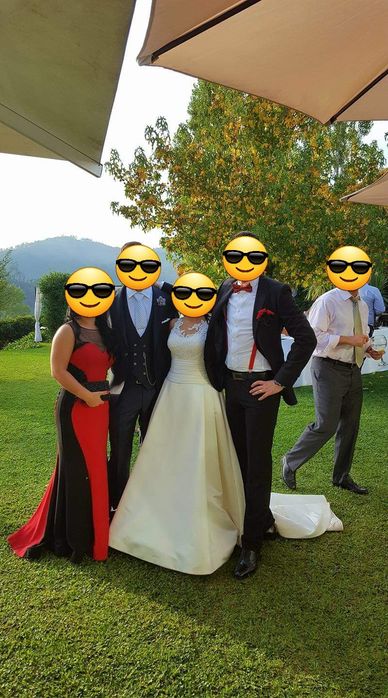 Vestido vermelho de cerimónia Maria Marcelino Santa Marinha E São Pedro ...