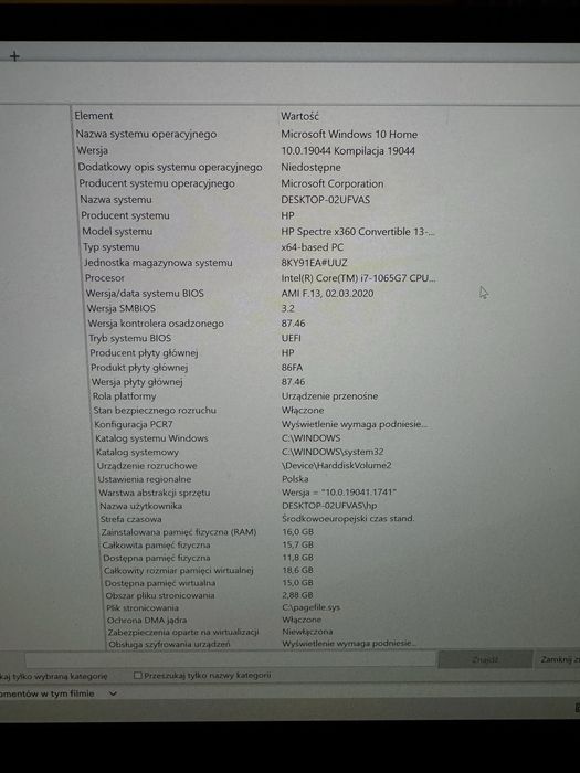 Laptop HP Spectre 13 i7-1065G7, 16GB RAM Warszawa Ursynów • OLX.pl