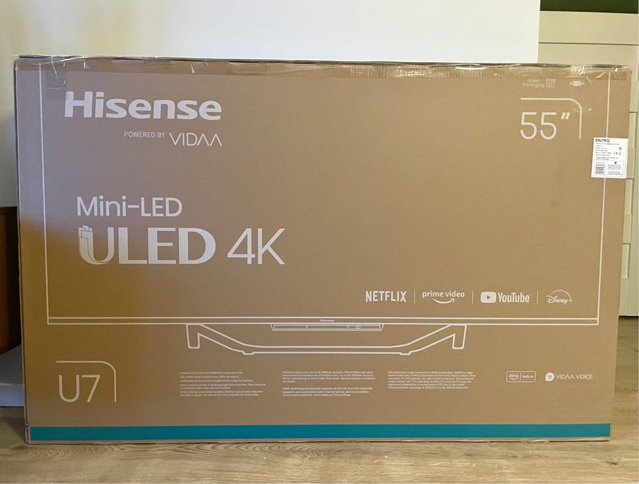 Telewizor HISENSE 55U7KQ 55" MINILED + Ubezpieczenie 3 letnie Lublin ...