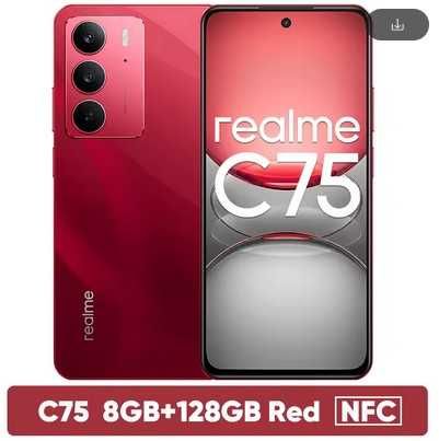Realme C75, 6.7", FHD 90Hz, Helio G92Mx, 8/128Gb, 6000 мАгод, 45W, NFC: 6 199 грн. - Мобільні ...