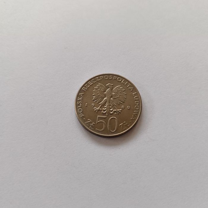 Moneta Kazimierz I Odnowiciel 50 złotych 1980 PRL Opole • OLX.pl
