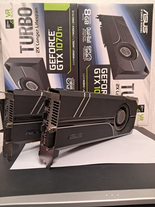 Видеокарта КАК НОВАЯ ASUS TURBO GTX 1070 Ti 8GB пломба др.: 4 499 грн. - Комплектуючі та ...