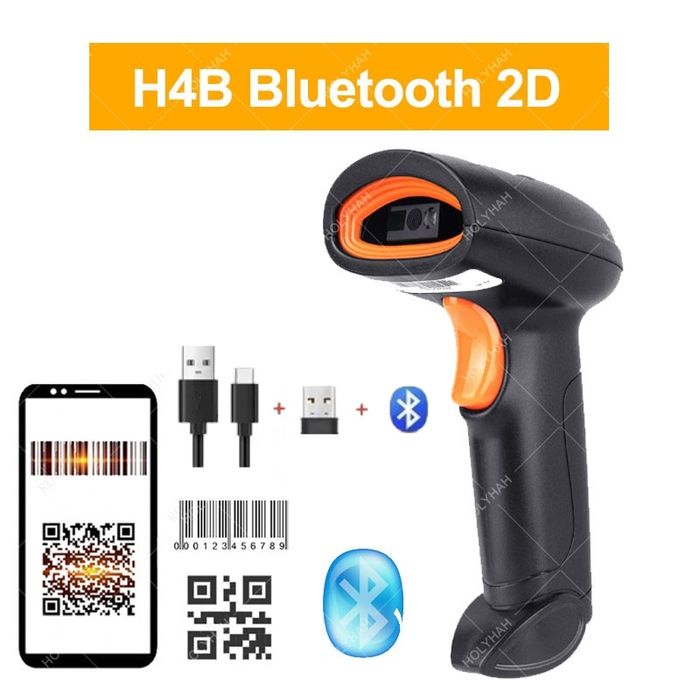 Бездротовий bluetooth 2D сканер QR та штрих-кодів KEFAR (HOLYHAH) H4B ...