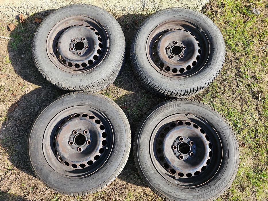 Koła zimowe 195/65 R15 5x112 opony 23r Audi Mercedes A,B klasa kołpak ...