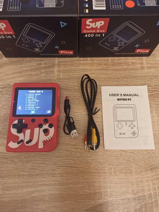 Przenośna mini konsola retro pegasus game box mario contra 400 gier ...