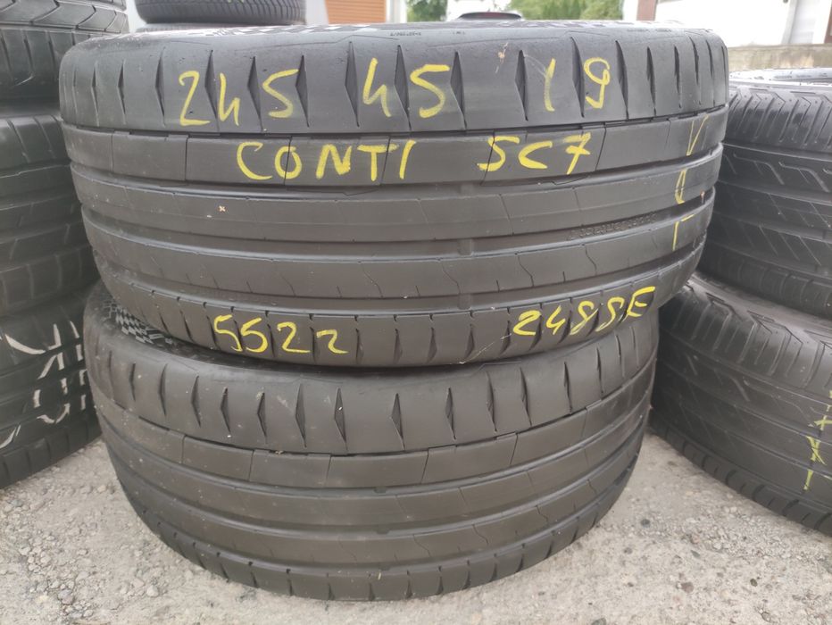 245/45R19 102Y XL Opony letnie lato Contiental SportContact 7 5,5mm Legnica • OLX.pl