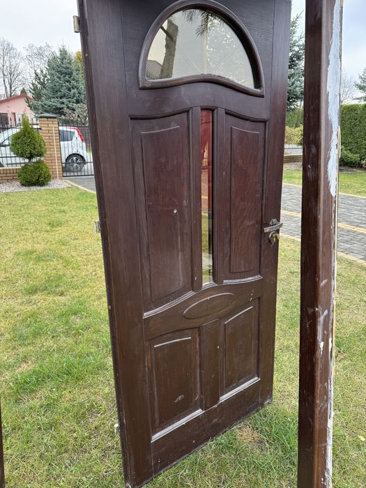 Drzwi zewnetrzne debowe Brzeziny • OLX.pl
