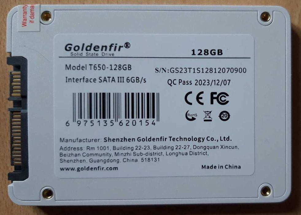 SSD Goldenfir, 2,5 дюйма, Sata III, 128, 240, 256, 500 GB Новые: 600 ...