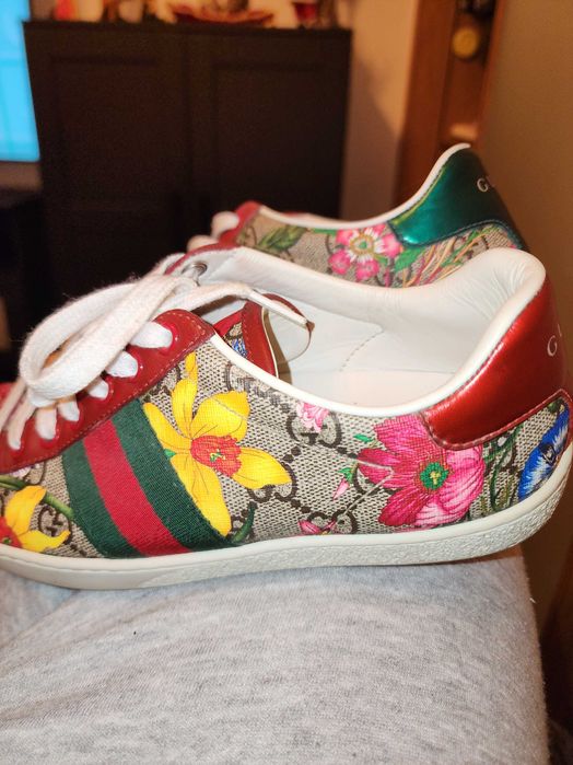 Gucci Ace Women's Supreme GG Floral Sneakers muito novo Oeiras E São ...