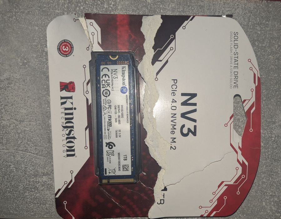 SSD Kingston NV3 1TB M.2 NVMe PCIe 4.0: 2 500 грн. - Комплектуючі та запчастини Дніпро на Olx
