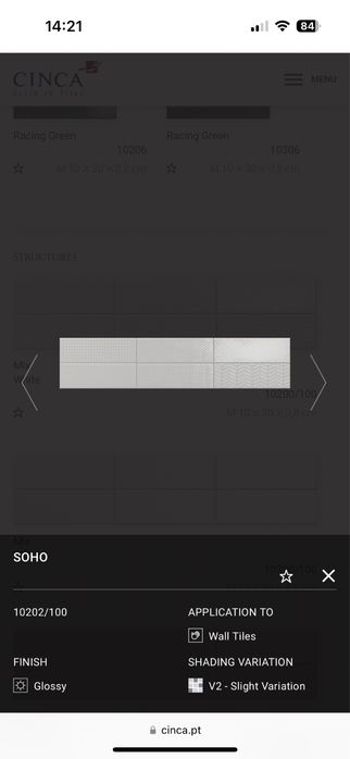 Azulejo Cinca novo M 10*30 cm Fernão Ferro • OLX Portugal