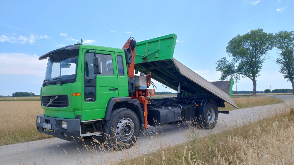 VOLVO FL6 3 Stronna Wywrotka HDS FASSI F80 Hydroburta Mińsk Mazowiecki ...
